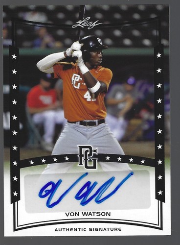 2014 Leaf Perfect Game Showcase Autographs #A-VW1 Von Watson | eBay