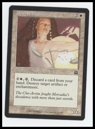 Devout Witness #17 Mercadian Masques MTG Near Mint Common | eBay