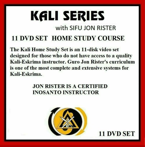 KALI HOME STUDY 11 DVD SET escrima wing chun sticks jon rister kung fu ...