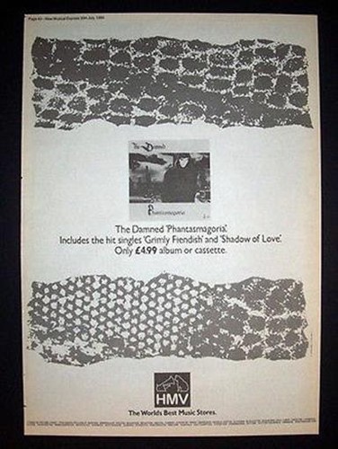 The Damned Phantasmagoria 1985 Poster Type Advert, Promo Ad | eBay