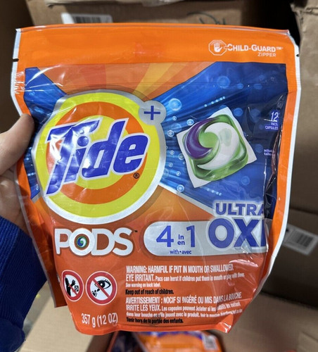 4 bags Tide 3 in 1 PODS Ultra Oxi 4 in 1 Detergent pod Packs, 48 count ...