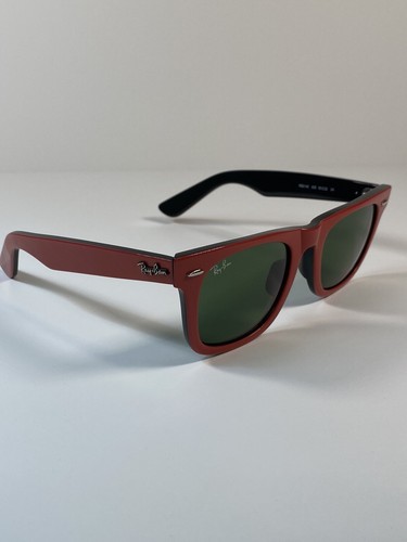 Ray-Ban Wayfarer Red On Black/ Green Lenses Model 2140 955 54mm for ...
