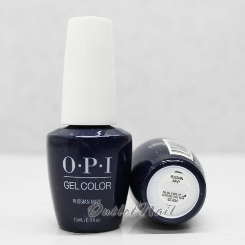 OPI GelColor GC R54 RUSSIAN NAVY 15mL/ 0.5oz UV LED Gel Polish Deep Sea ...