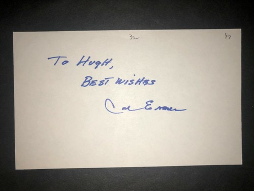 1947 SENATORS: Cal Ermer, SIGNED 3x5 (JS), D.2009 | eBay