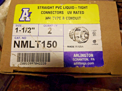 Arlington NMLT150 1-1/2 Straight Carflex Connector for sale online | eBay