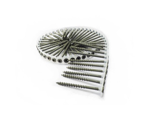 #8 x 2-1/2" Grey Collated Exterior Wood Screws, #2 Square Drive (1,000 ...