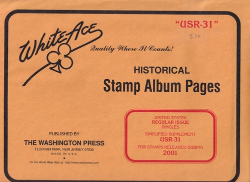 White Ace Stamp Album Pages - Regular Issues - SIMPLIFIED - 2001 - USR ...
