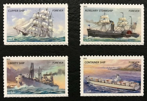 2011 #4548-51 Forever - US MERCHANT MARINE - Set of 4 Singles - Mint NH ...