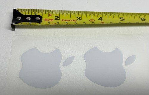 Authentic White Apple logo stickers Brand New (2) Stickers | eBay