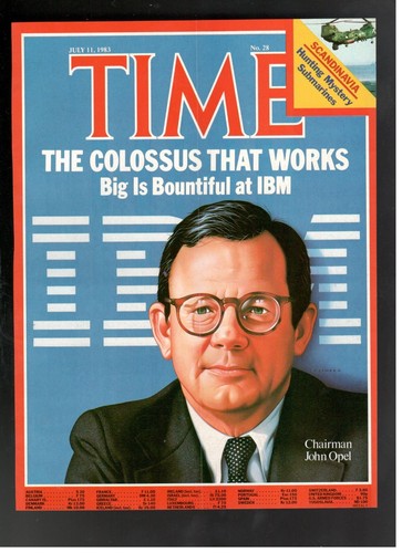 IBM JOHN OPEL CHAIRMAN TIME 1983 cover 1 pagina originale | eBay