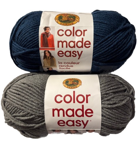 LION BRAND COLOR MADE EASY IN 2 COLORS *DISCONTINUED* CHUNKY 247 YDS ...