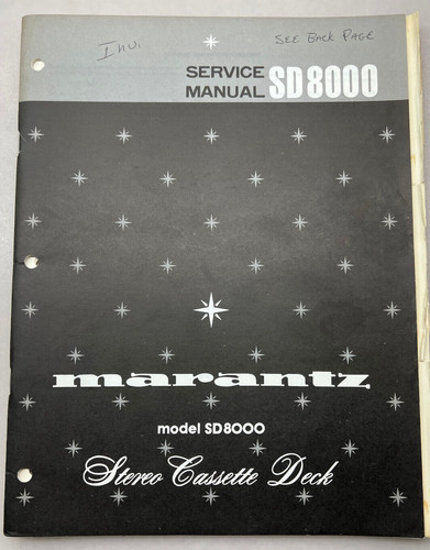 Marantz SD8000 Original Service Manual Free Shipping | eBay