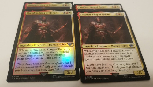 MTG 4X Lord of the Rings U Theoden, King of Rohan #0233 PLAYSET 2XFOIL ...