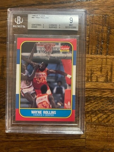 1986-87 Fleer Wayne Rollins Hawks #94 BGS 9 MINT SUBS ARE 9 9 9 9 | eBay
