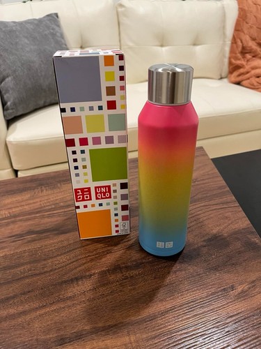 Rare Limited Edition UNIQLO Stainless Steel Water Bottle - Rainbow (16 ...