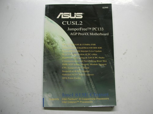 Asus CUSL2 E595 Intel 815E ATX Motherboard User Manual ENG | eBay