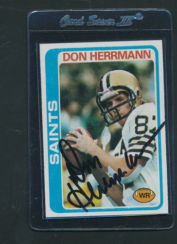 1978 Topps #243 Don Herrmann Saints Signed Auto *A7845 | eBay