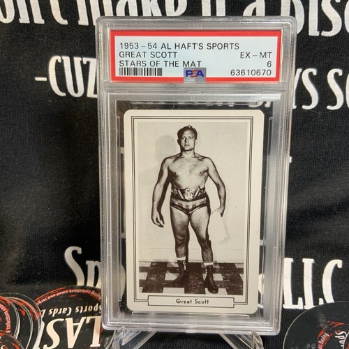 1954 Al Haft's Stars of the Mat Great Scott Wrestling card PSA 6! | eBay