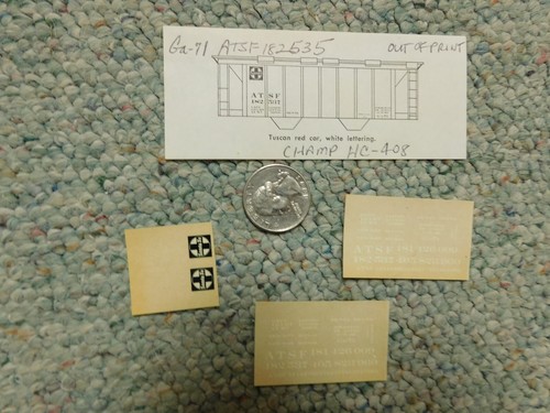 Champ decals HO HC-408 ATSF hopper S17 | eBay