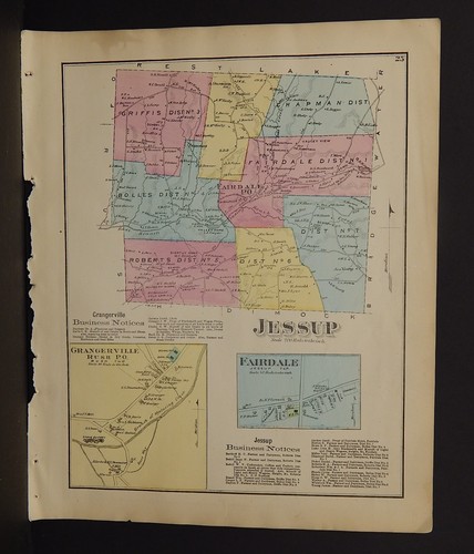Pennsylvania Susquehanna County Map Jessup Township 1872 W16#07 | eBay