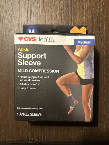 CVS Health Ankle Support Sleeve with Mild Compression - Medium - NEW | eBay