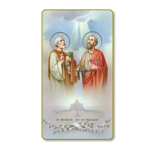 St.s Peter and Paul Paper Holy Cards 2"x4" Blank Back 100-Park | eBay