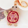 Cute Turtle Color Crystal CZ Pendant Keychain Women's Handbag Key Ring ...