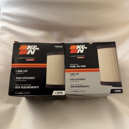 2x K&N TWO Diesel Fuel filter PF-5000 Select Chevrolet Silverado/GMC ...