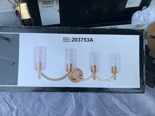 Eglo Lighting 203753A Devora Four Light Bath Vanity Antique Gold Finish ...