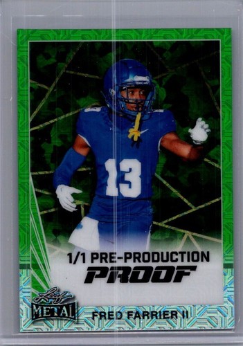 Fred Farrier II 2024 Leaf Football 1/1 Pre Production Proof | eBay