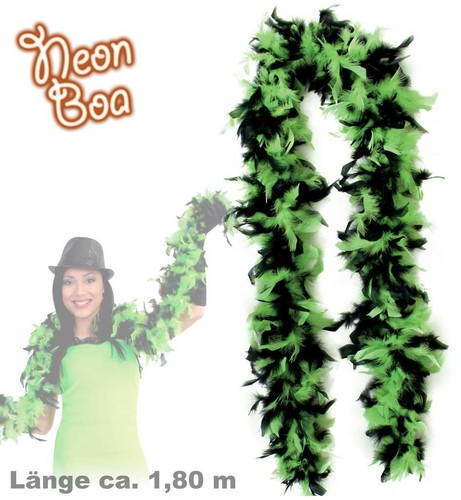 SCHWARZE CHARLESTON FEDERBOA Boa Federschlange 20er 30er Damen Kostüm ...