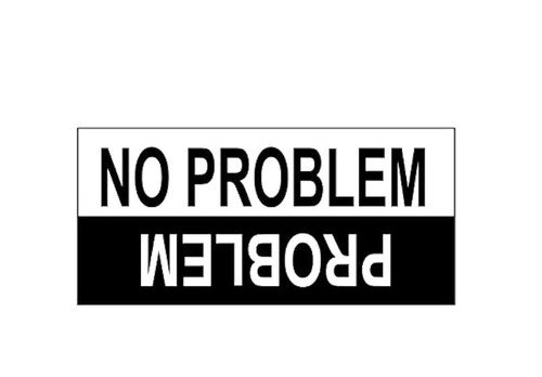 problem no problem sticker, black | eBay