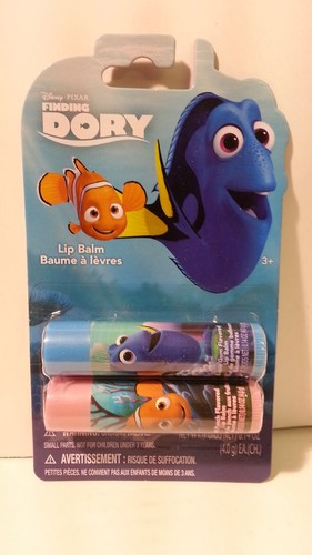 DISNEY PIXAR FINDING DORY NEMO 2 PIECES LIP BALM 100% ORIGINAL MUST L ...