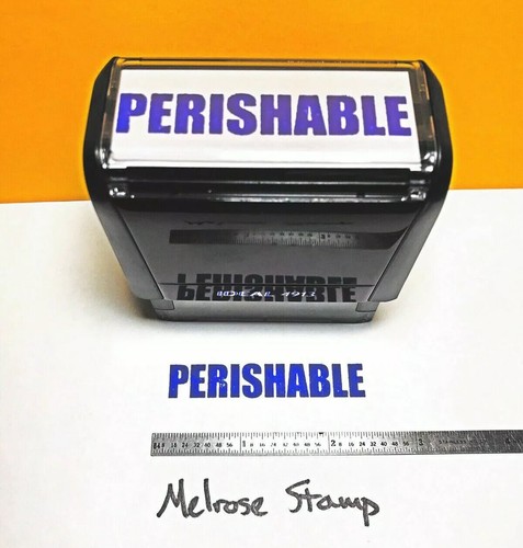 Perishable Self Inking Rubber Stamp Purple Ink Ideal 4913 | eBay