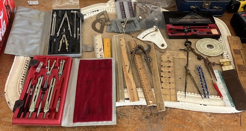 Lot DRAFTING ENGINEERING tools rulers Drafting Kits Mechanical Drawing ...