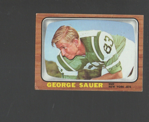 1966 Topps Football Card #101 George Sauer-New York Jets Vg Ex Card | eBay
