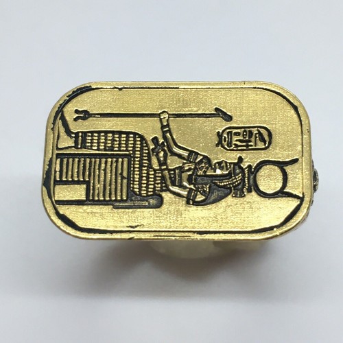 14K Solid Gold Egyptian Ramesses II Statement Ring 14.7 Gram Gram sz 11 ...