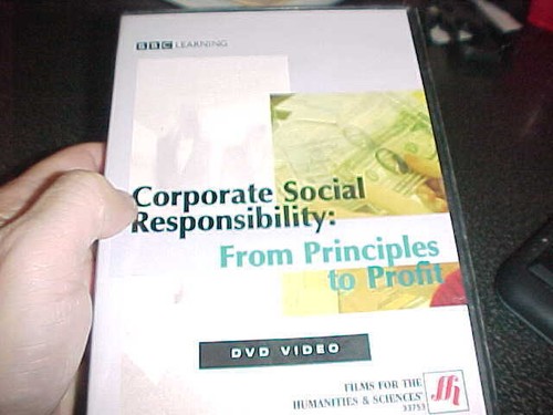 Corporate Social Responsibility From Principles to profit DVD BBC ...