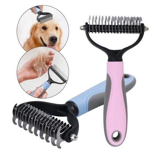 Professional Pet Dog Cat Comb Brush Demat Undercoat Grooming Comb Rake ...