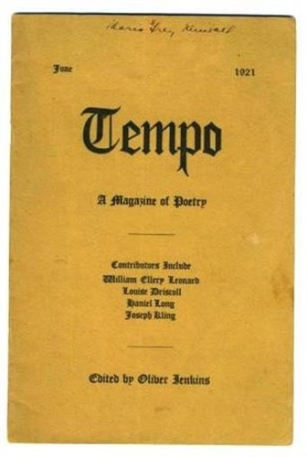 Tempo A Magazine of Poetry June 1921 William Ellery Leonard Louise ...