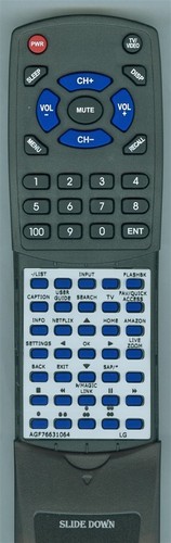 Replacement Remote for LG 43LJ5500, 43LJ550M, 43UJ6050, 43UJ6300 ...
