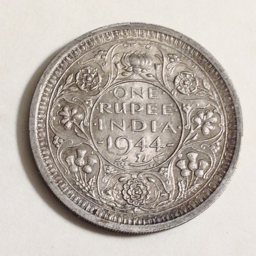 ~ British India 1944 L Lahore Mint 1 One Rupee George VI ~ Free US ...