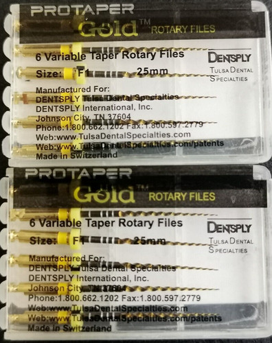 Bid 2 x Dentsply ProTaper Gold Files Assorted F1 25MM | eBay