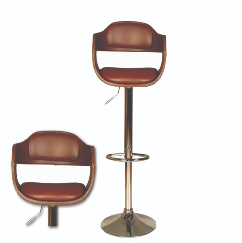 ANNA FAUX LEATHER BAR STOOL, BROWN | eBay