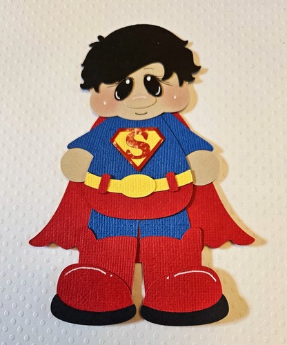 Superman Kid. Scrapbook, Card making Paper Piecing | eBay