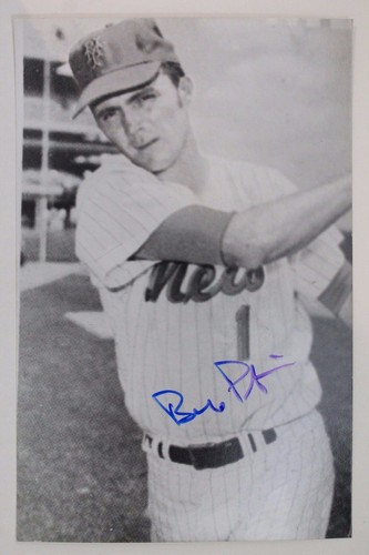BOBBY PFEIL New York Mets Phillies Autographed Signed 3x5 Postcard 16F ...