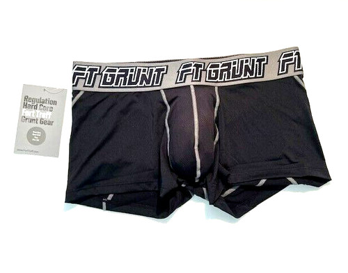 FORT TROFF Size XXL Grunt Corp Mesh Boxer Brief/Trunks - Black/Gray ...