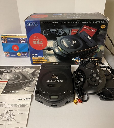 Sega Genesis CDX Console Complete in Box CIB TESTED Working RARE Sega ...