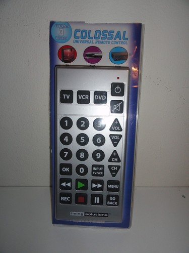 COLOSSAL UNIVERSAL REMOTE CONTROL FOR YOUR TV-LARGE BUTTONS-IN PACKAGE ...