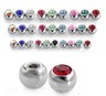 5pcs. 16G 14G Titanium IP Steel Threaded Replacement Gem Ball Body ...
